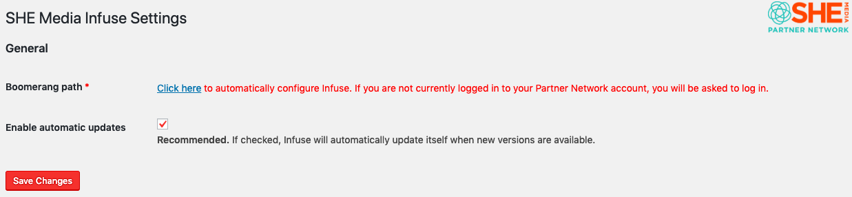 Installing and Configuring SHE Media Infuse – SHE Media